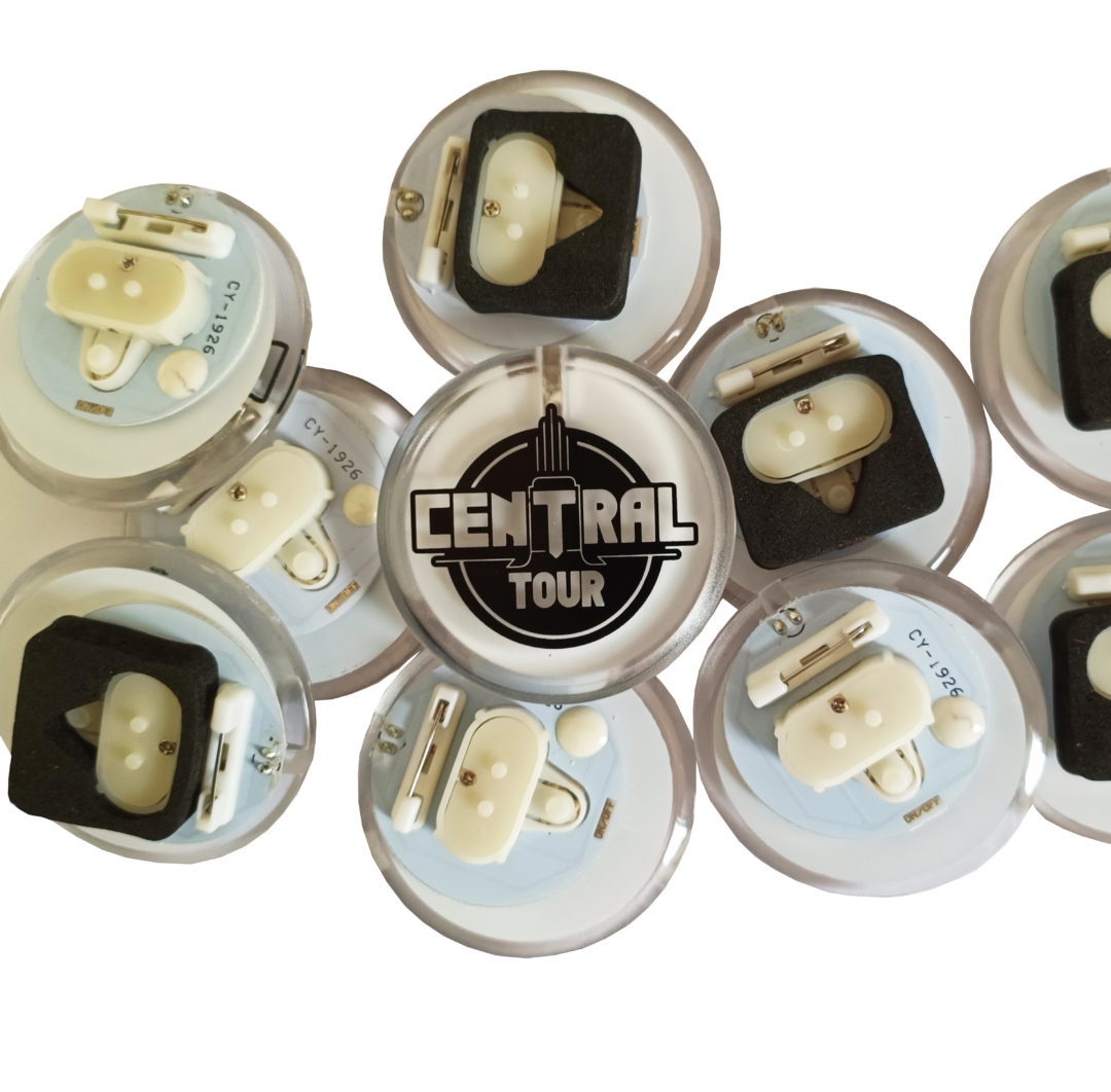 Badge Lumineux avec LED Intégré - Badge Acrylique avec Logo